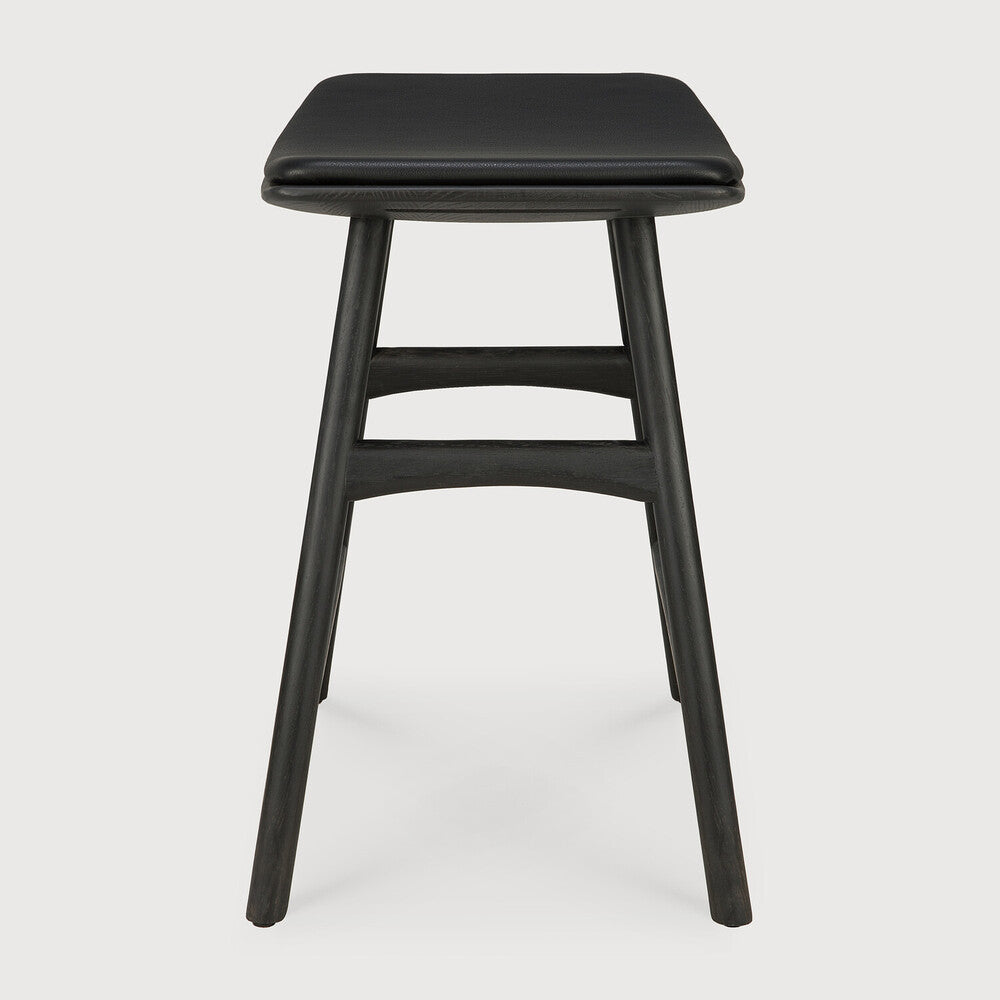 Osso Stool - Oak Black/ Leather – Celadon House